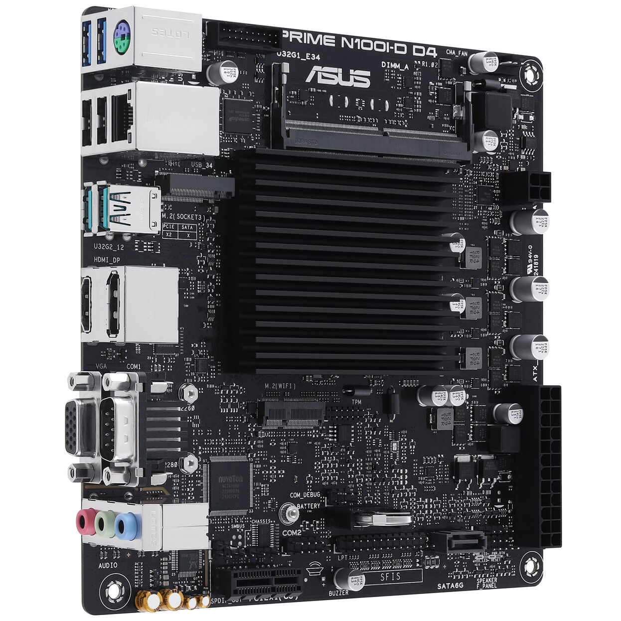 ASUS Prime N100I-D D4-CSM motherboard, Intel N100, Mini-ITX – DDR4