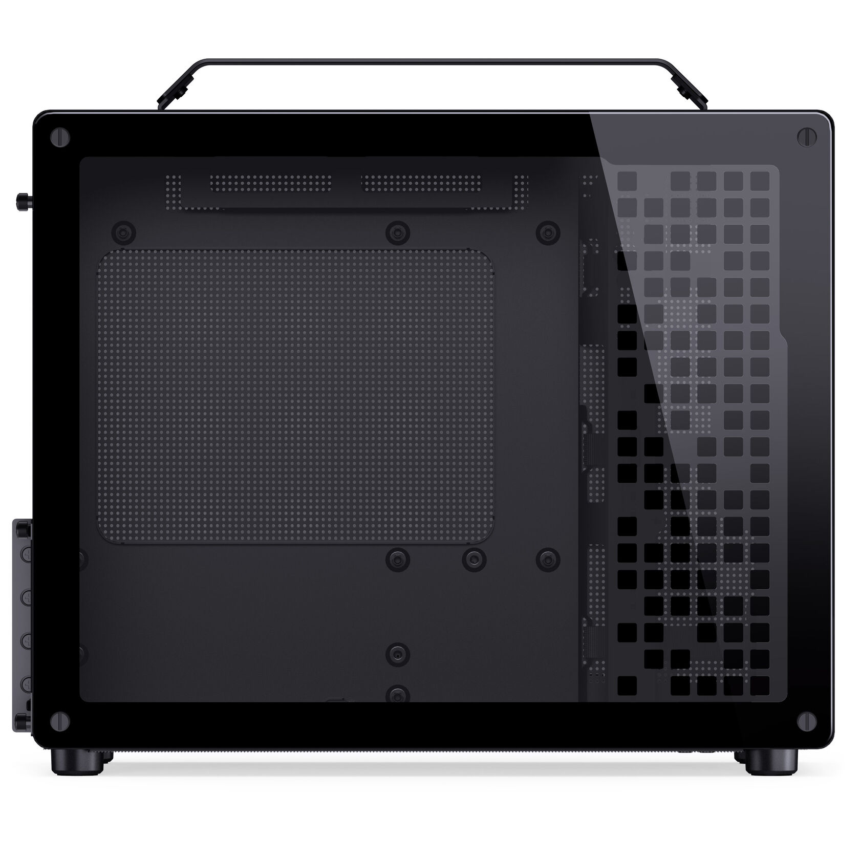 Jonsplus Z20 Micro-ATX Gehäuse, mit Tragegriff - schwarz