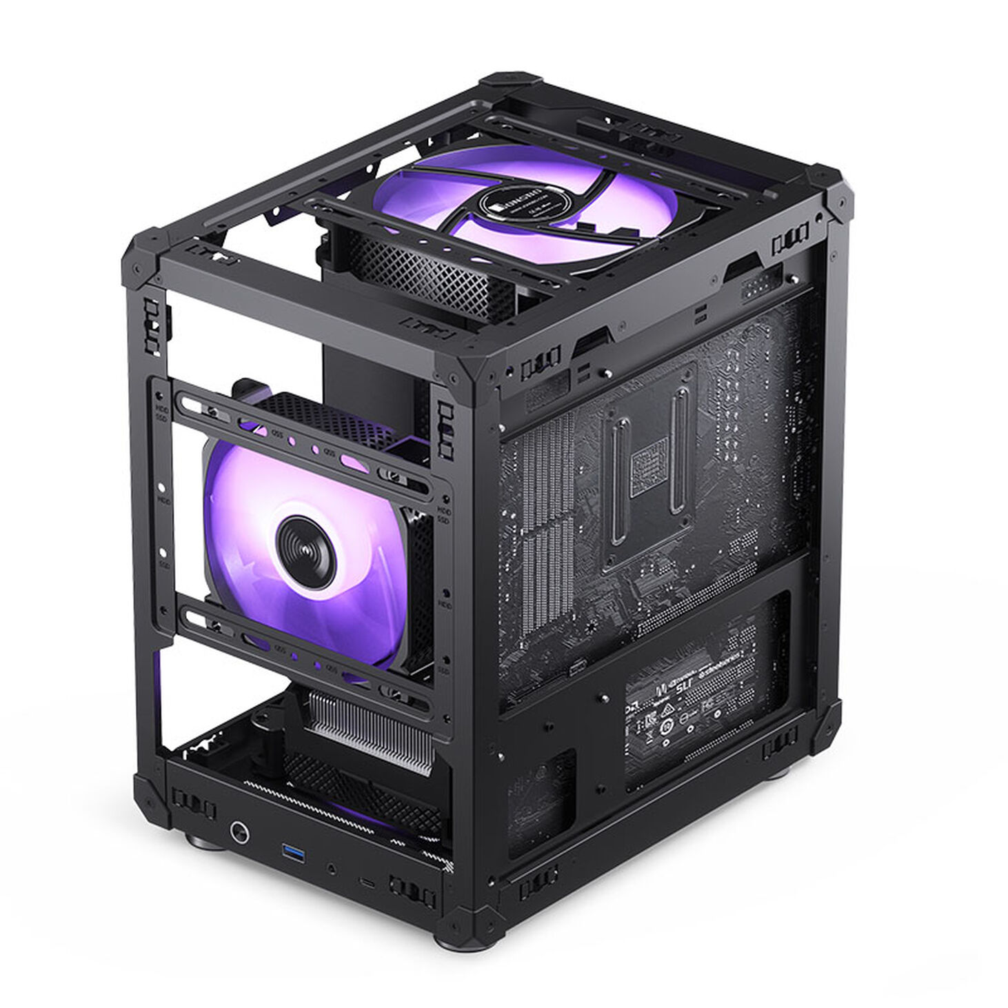 Jonsbo C6 PC Case, Mini Tower, Micro-ATX - black