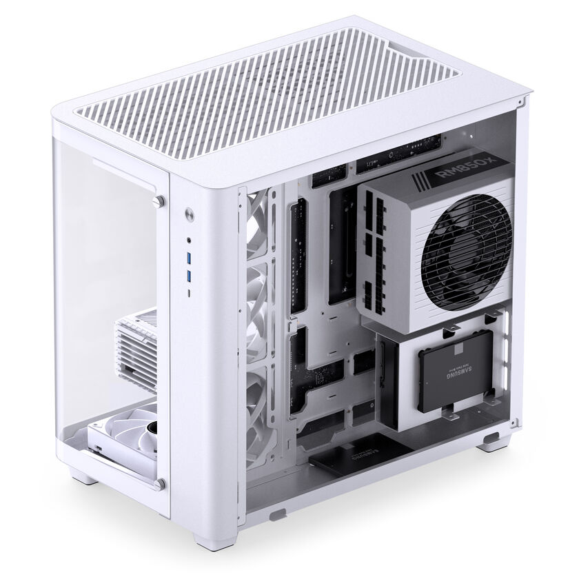 Jonsbo TK-3 PC Case, Mid Tower, ATX, Tempered Glass - White