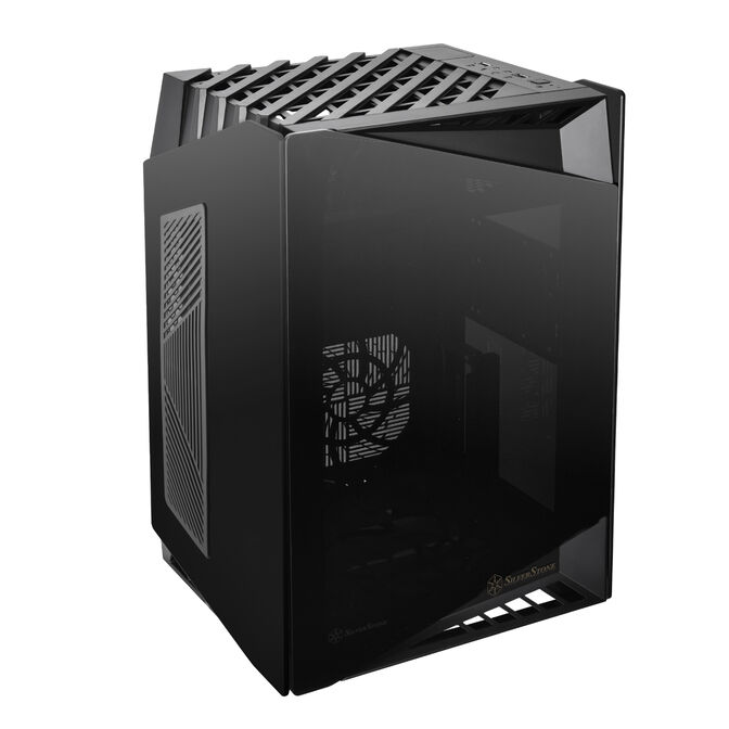 SilverStone SST-LD03B-AF Lucid Mini-ITX Gehäuse, Tempered Glass - schwarz