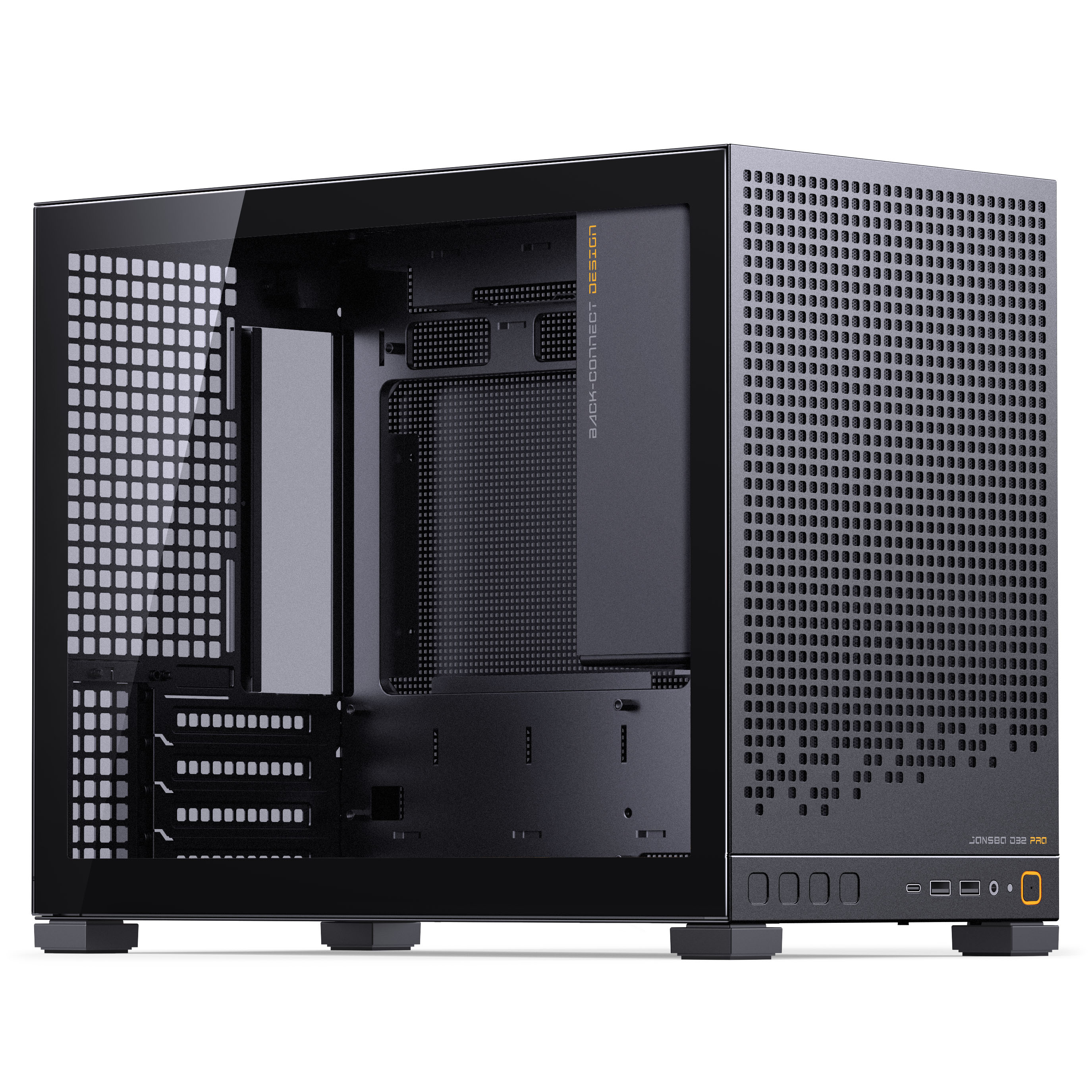 Jonsbo D32 PRO Black PC-Gehäuse, Mini-Gehäuse, mATX, Tempered Glass - schwarz
