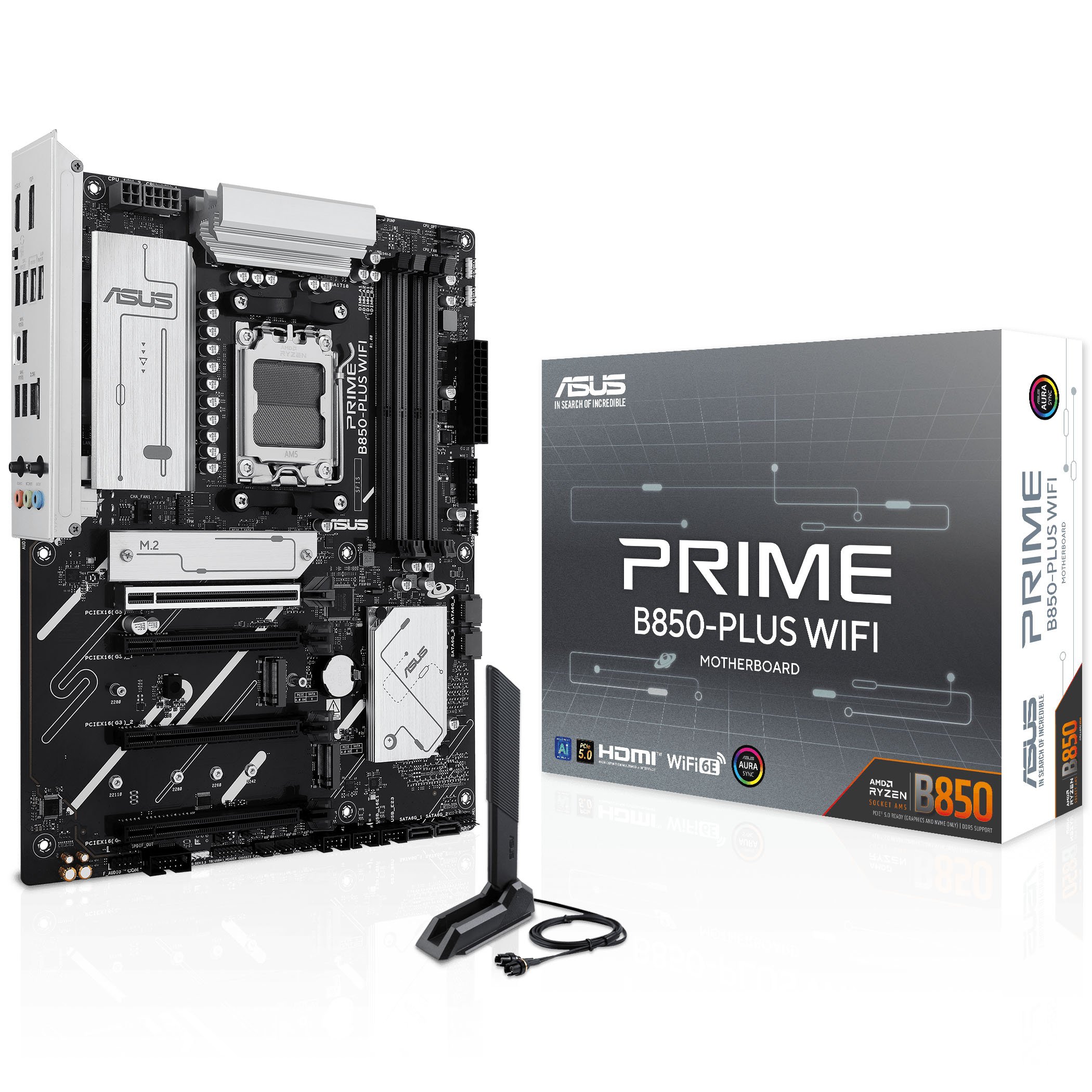 ASUS Prime B850 Plus WiFi Motherboard, Socket AM5, AMD B850, ATX, DDR5