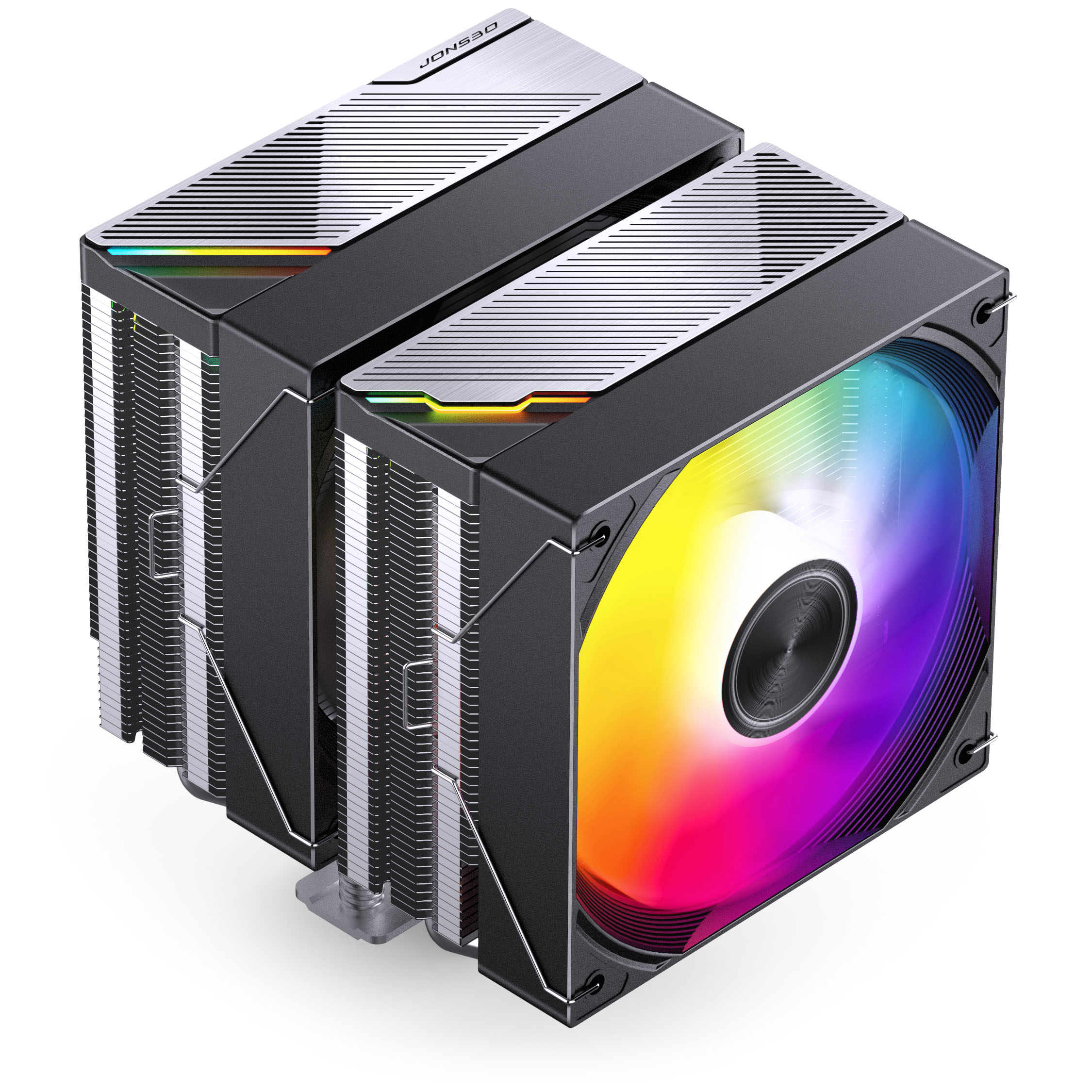 Jonsbo CA80 CPU Cooler, Dual-Tower, 2 x 120mm, PWM, RGB - black