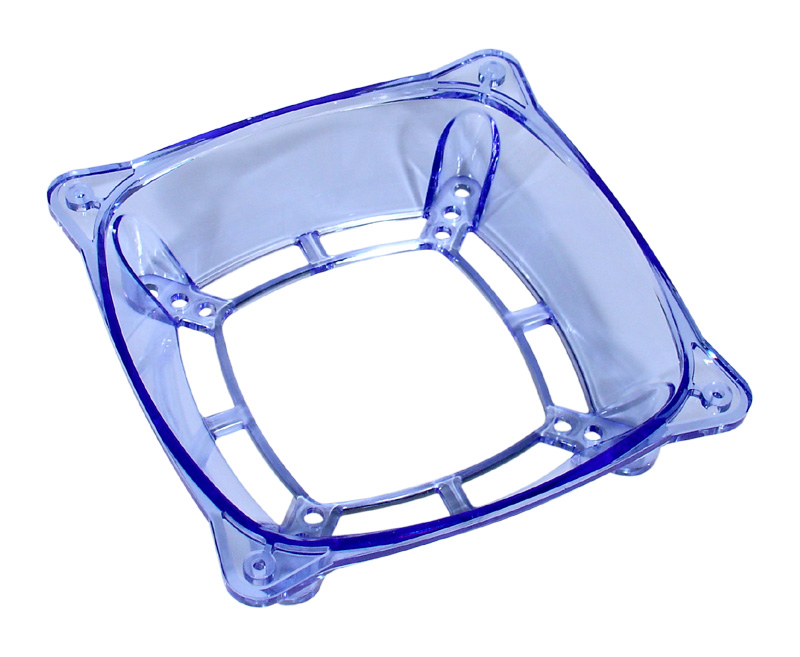 InLine fan adapter 120mm to 70/80/92mm - transparent/blue