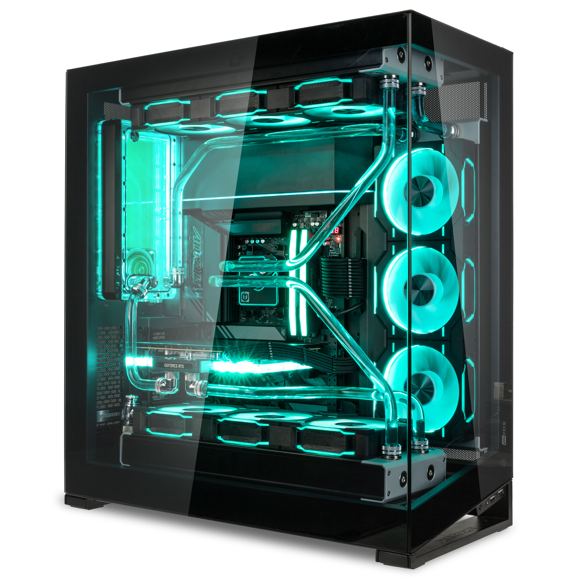 Gaming PC Crystal Phantom, AMD Ryzen 9 9800X3D, NVIDIA GeForce RTX 5090 ...