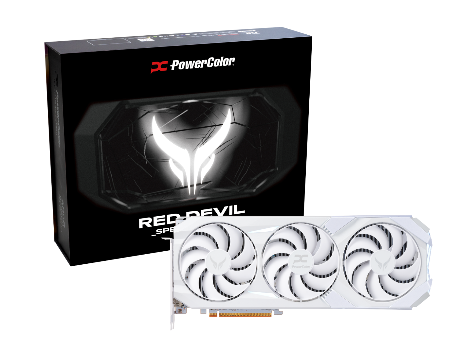 PowerColor Red Devil Spectral White Radeon RX 9070 XT Graphics Card ...