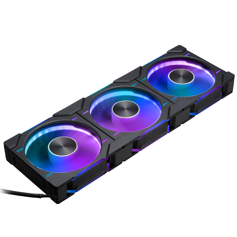 PHANTEKS D30 PWM Reverse Airflow D-RGB fan, triple pack - 120mm, black