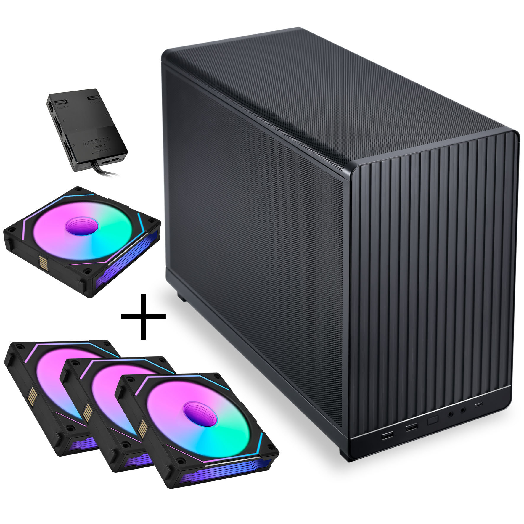 Lian Li DAN Cases A3-mATX - black + 3x UNI FAN SL-INF 120 ARGB reverse ...