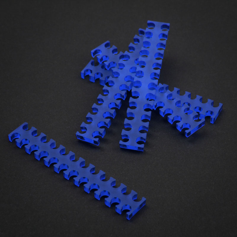 King Mod Service 24-Slot Cable Comb 3mm small - blue - set of 5