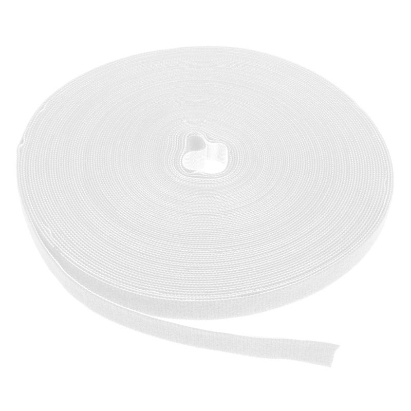 LABEL THE CABLE PRO Roll Dual Velcro Tape Roll 25m - white