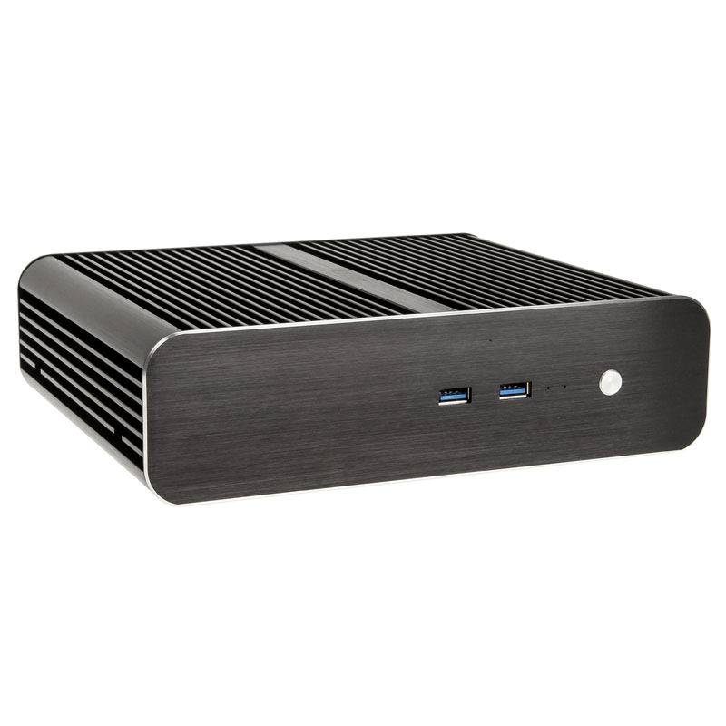 Akasa Euler S Fanless Thin-Mini-ITX Gehäuse, OEM - schwarz