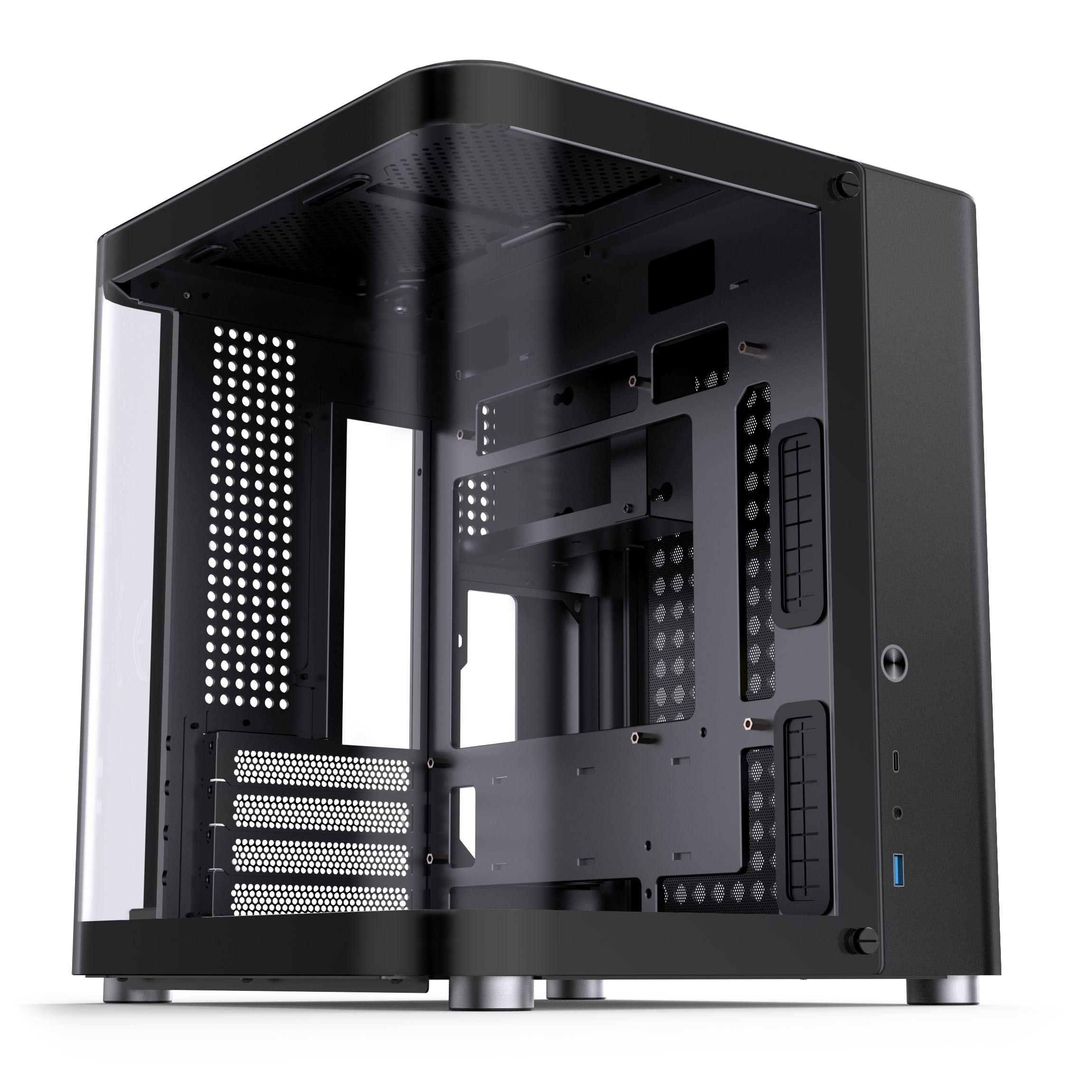 Jonsbo TK-1 2.0 Micro-ATX case, Tempered Glass - black