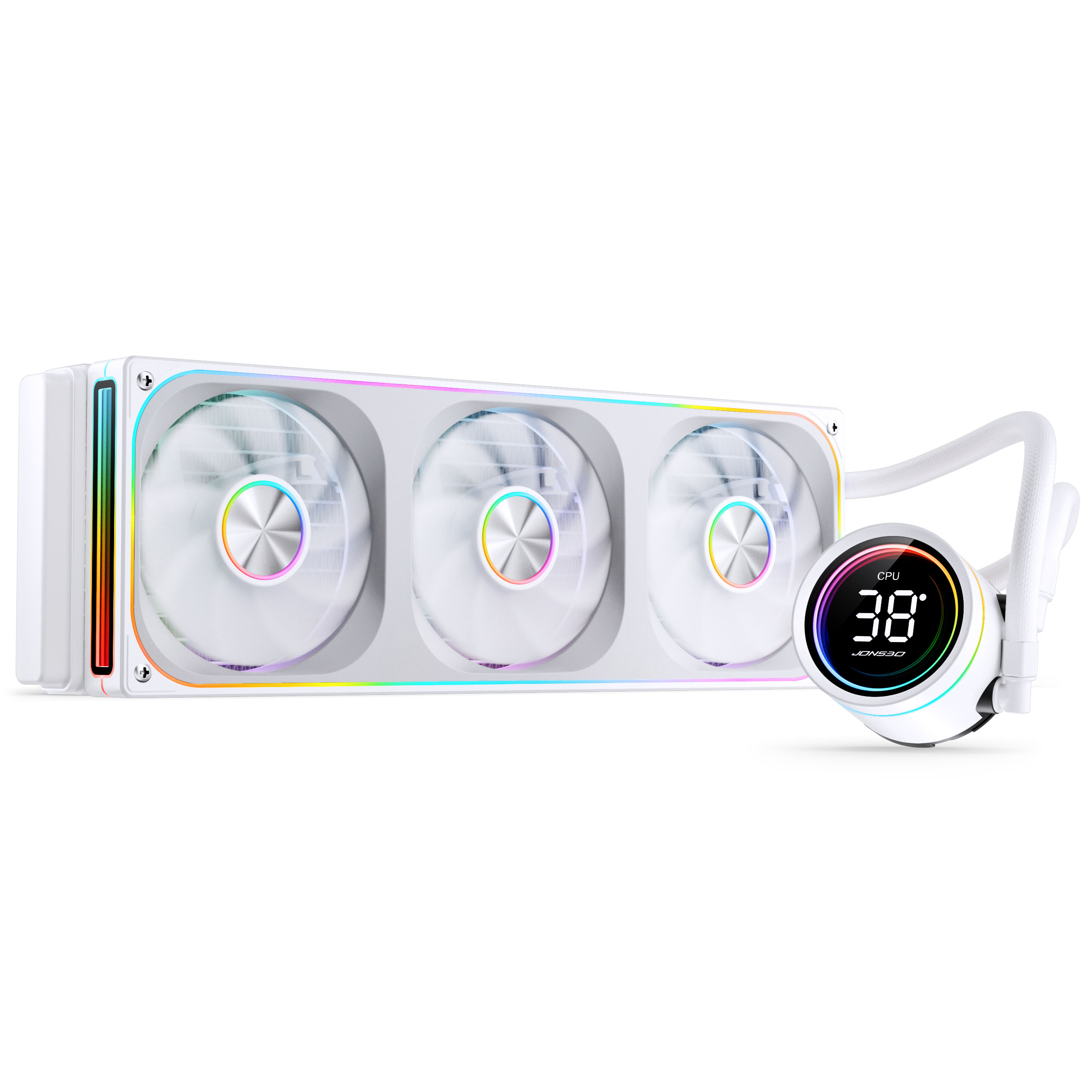 Jonsbo TH-360 AiO Watercooler, ARGB, Segment Display - 360mm, White
