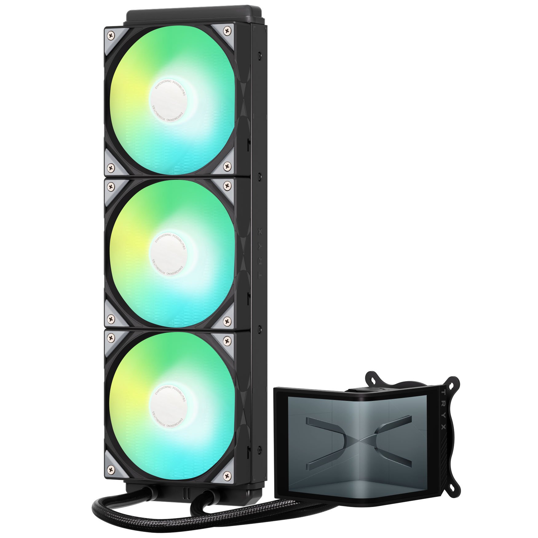 TRYX PANORAMA SE ARGB 360 Komplett-Wasserkühlung, 3D-AMOLED-Display - 360mm, schwarz