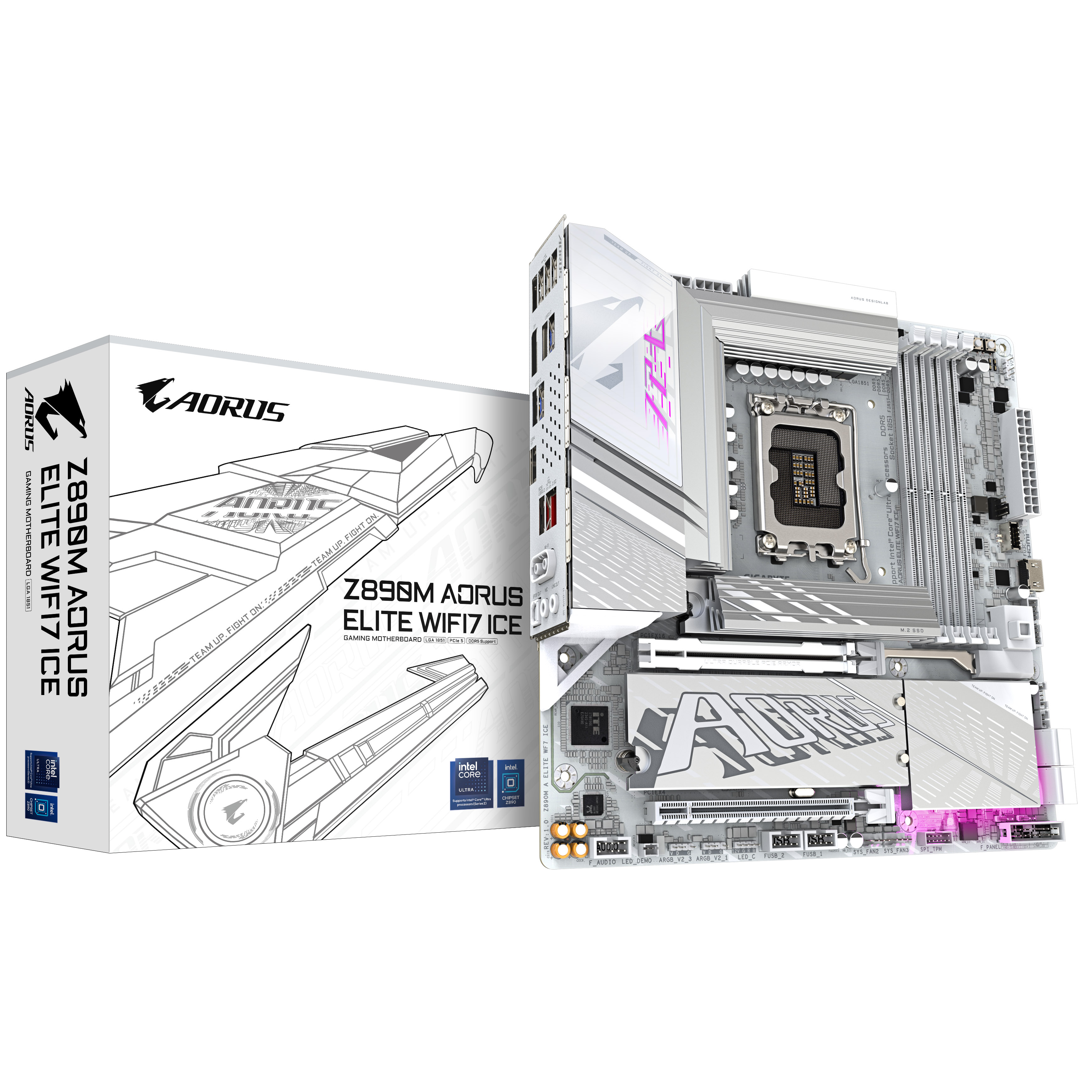 GIGABYTE Z890M Aorus Elite WIFI7 ICE motherboard, socket LGA 1851 ...