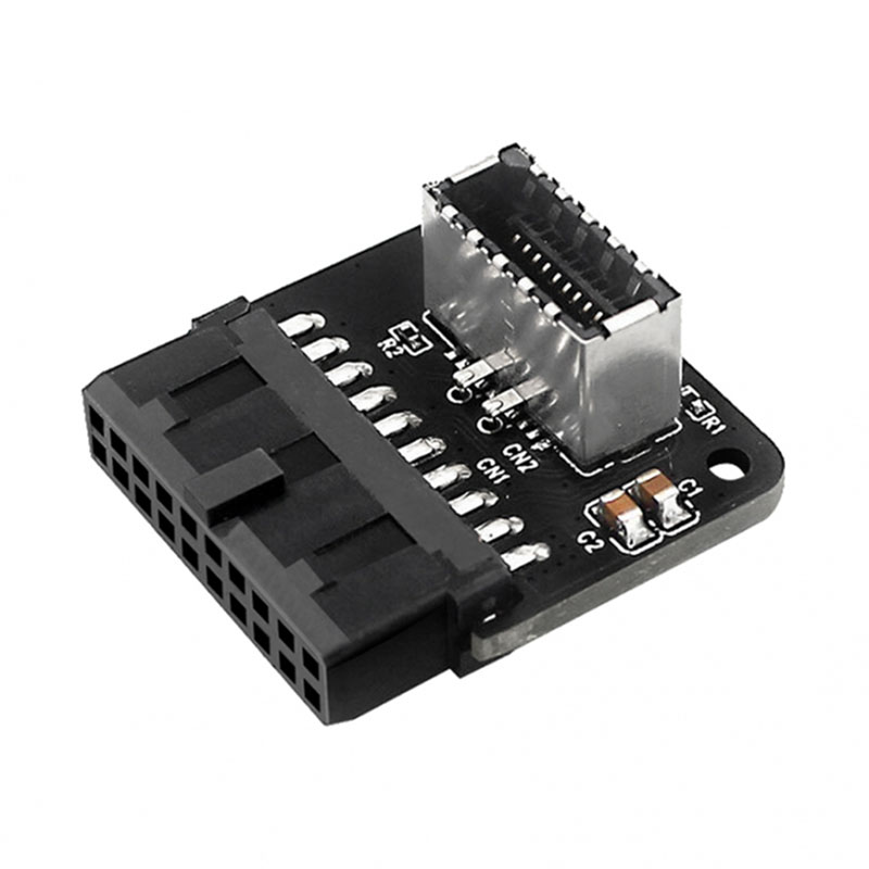 Grey Internal 19-Pin Connector (USB 3.0) to USB 3.1 Type-E 20-Pin Key A ...