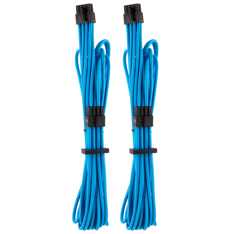 Corsair Premium Sleeved EPS12V ATX12V Cable, Double Pack (Gen 4) - blue