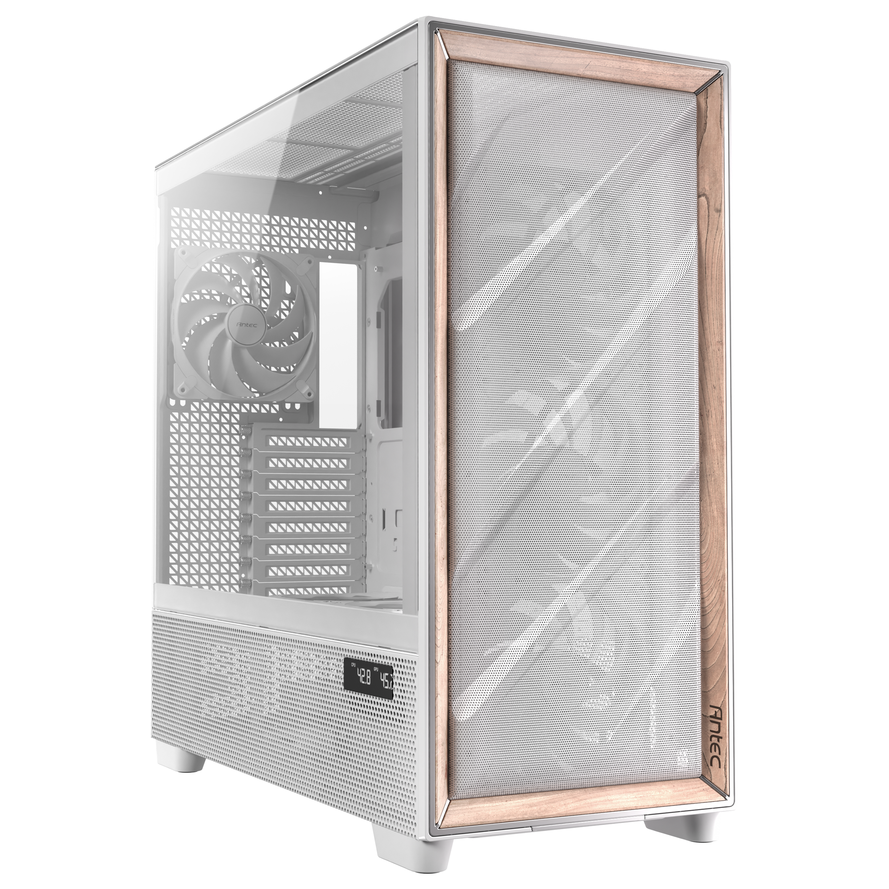 Antec Flux Pro PC Case, full tower, E-ATX, tempered glass – white