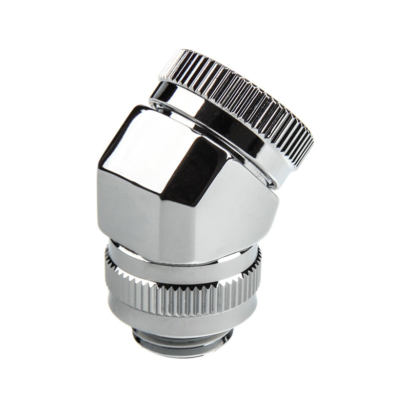 PHANTEKS Rotary Hard Tube Fitting 12mm 45 Grad G1/4 - chrome, drehbar