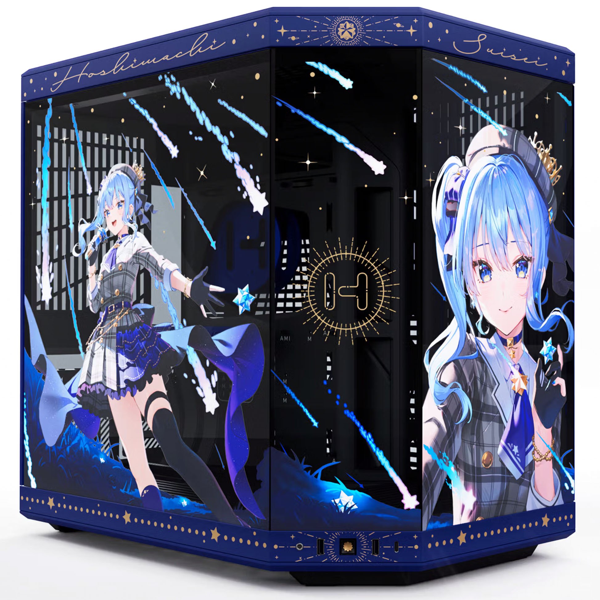 HYTE Y70 Suisei Edition PC Case, Mid Tower, E-ATX, Tempered Glass - Blue