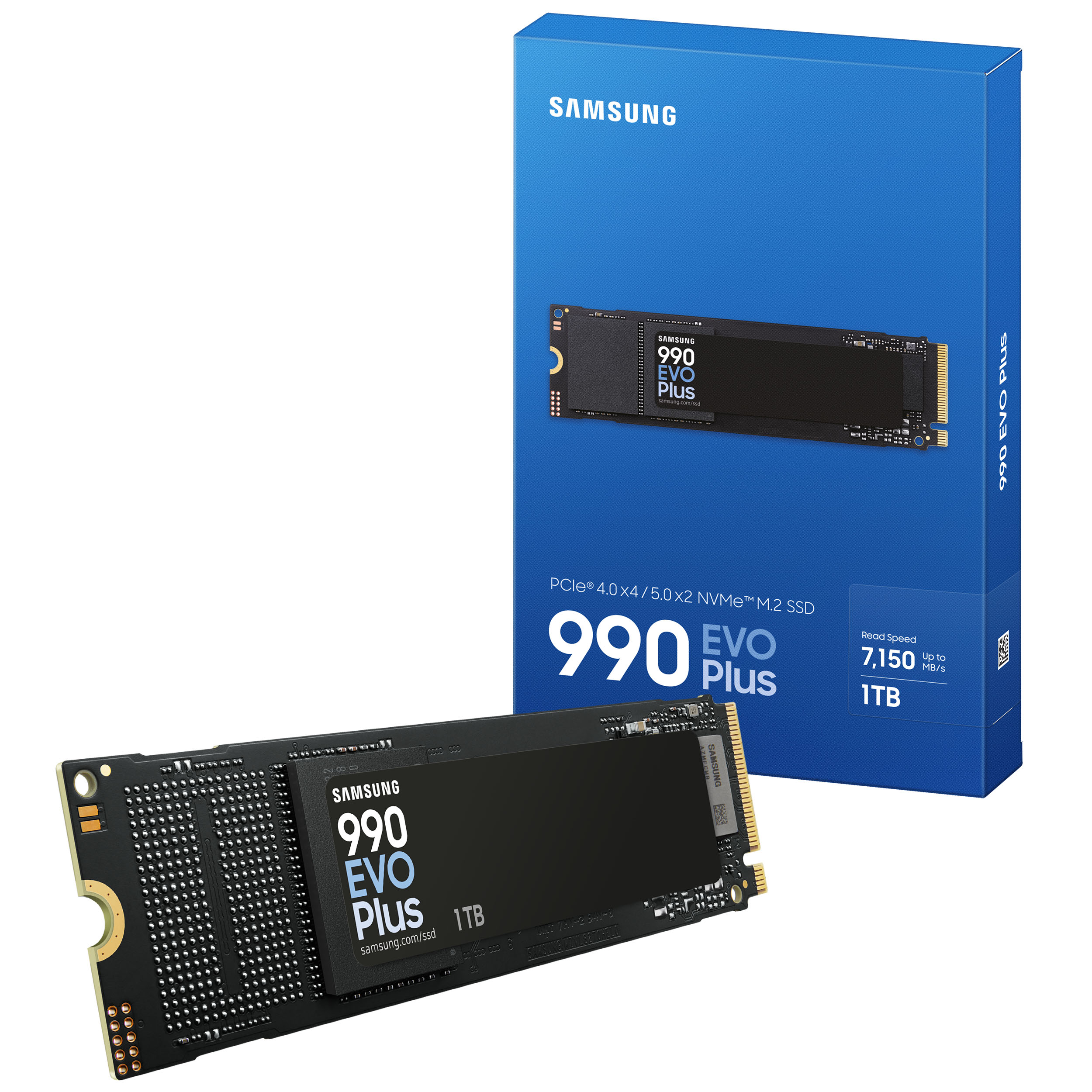 Samsung 990 Evo Plus NVMe 2.0 SSD, PCIe 4.0 x4 / 5.0 x2, Type 2280 - 1 TB