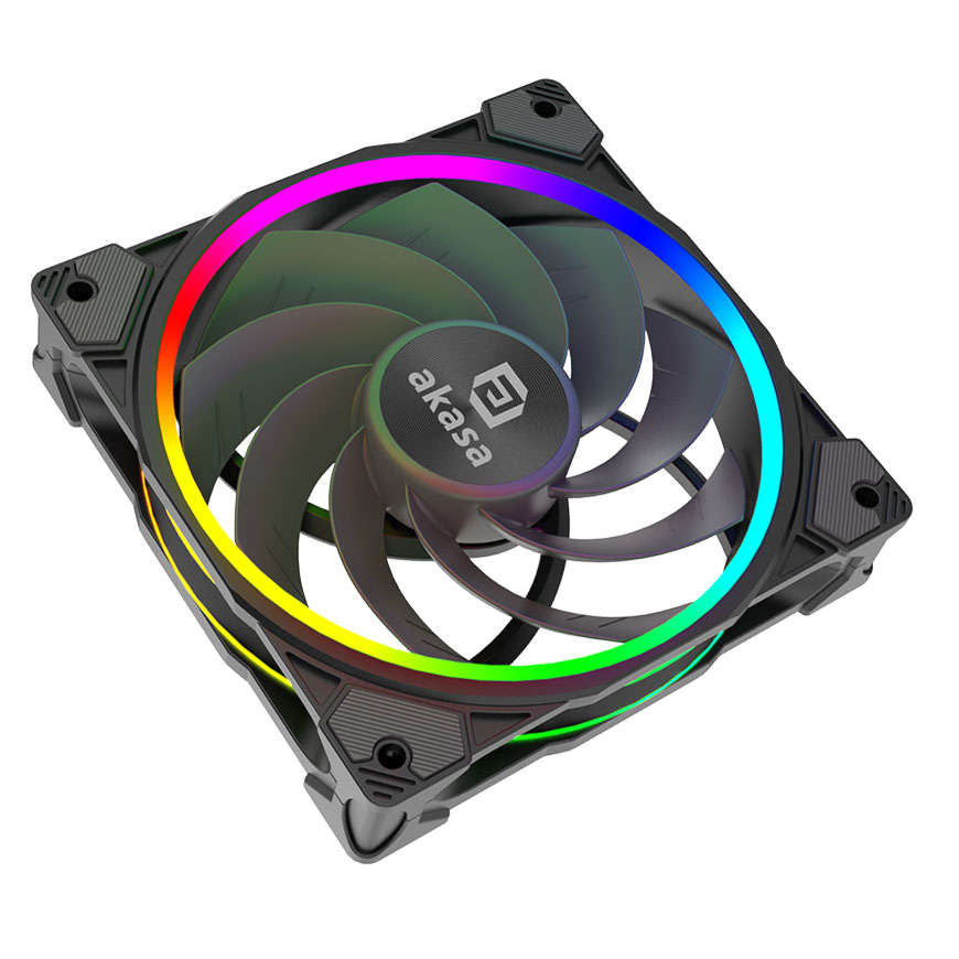Akasa SOHO AR12 Reverse PWM Fan, RGB - 120 mm, black
