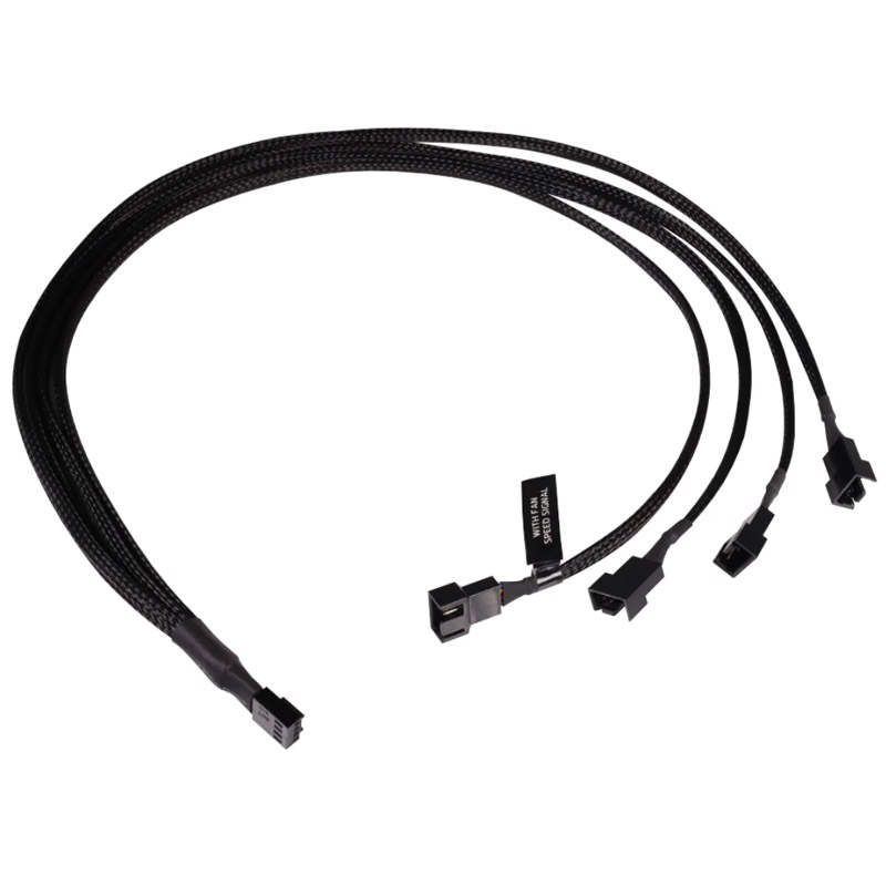 Alphacool Y-Splitter 4-pin to 4x 4-pin PWM 60cm - black