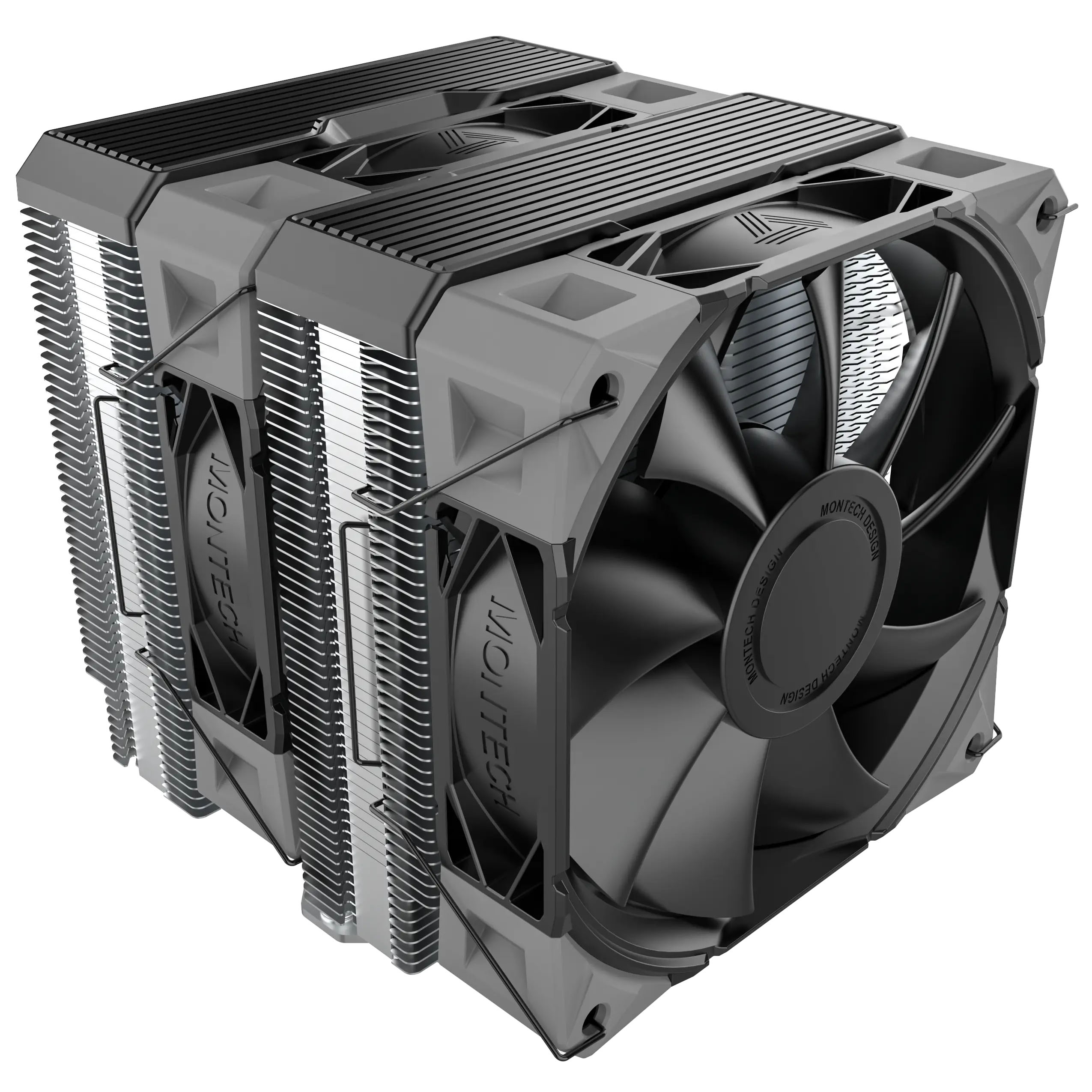 Montech NX600 CPU Kühler, Dual Tower - 2x 120mm, schwarz