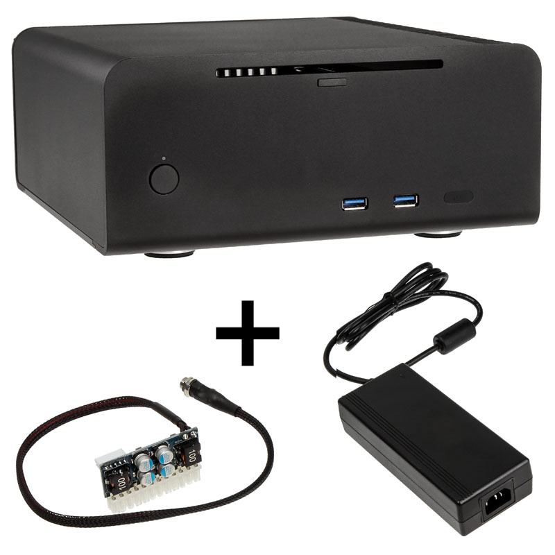 Streacom ST-FC8B Alpha Optical Fanless HTPC case + 120 Watt power supply