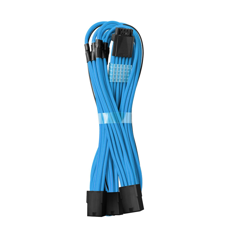 CableMod PRO ModMesh 12VHPWR to 3x PCI-e Cable - 45cm, light blue