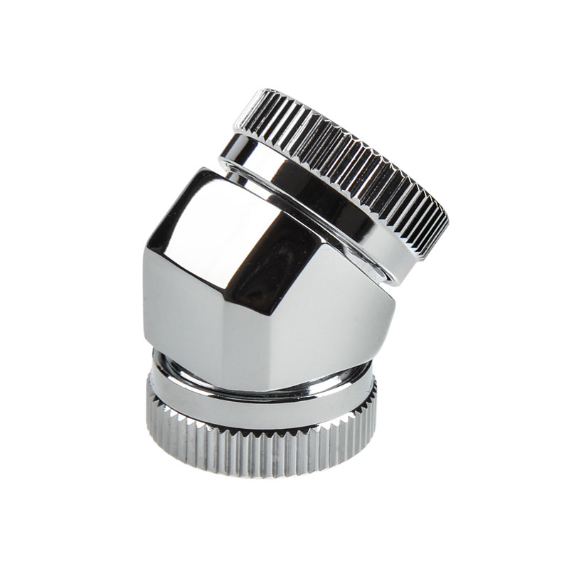 PHANTEKS Hard-Tube Adapter 2x 12mm 45 Grad - chrome