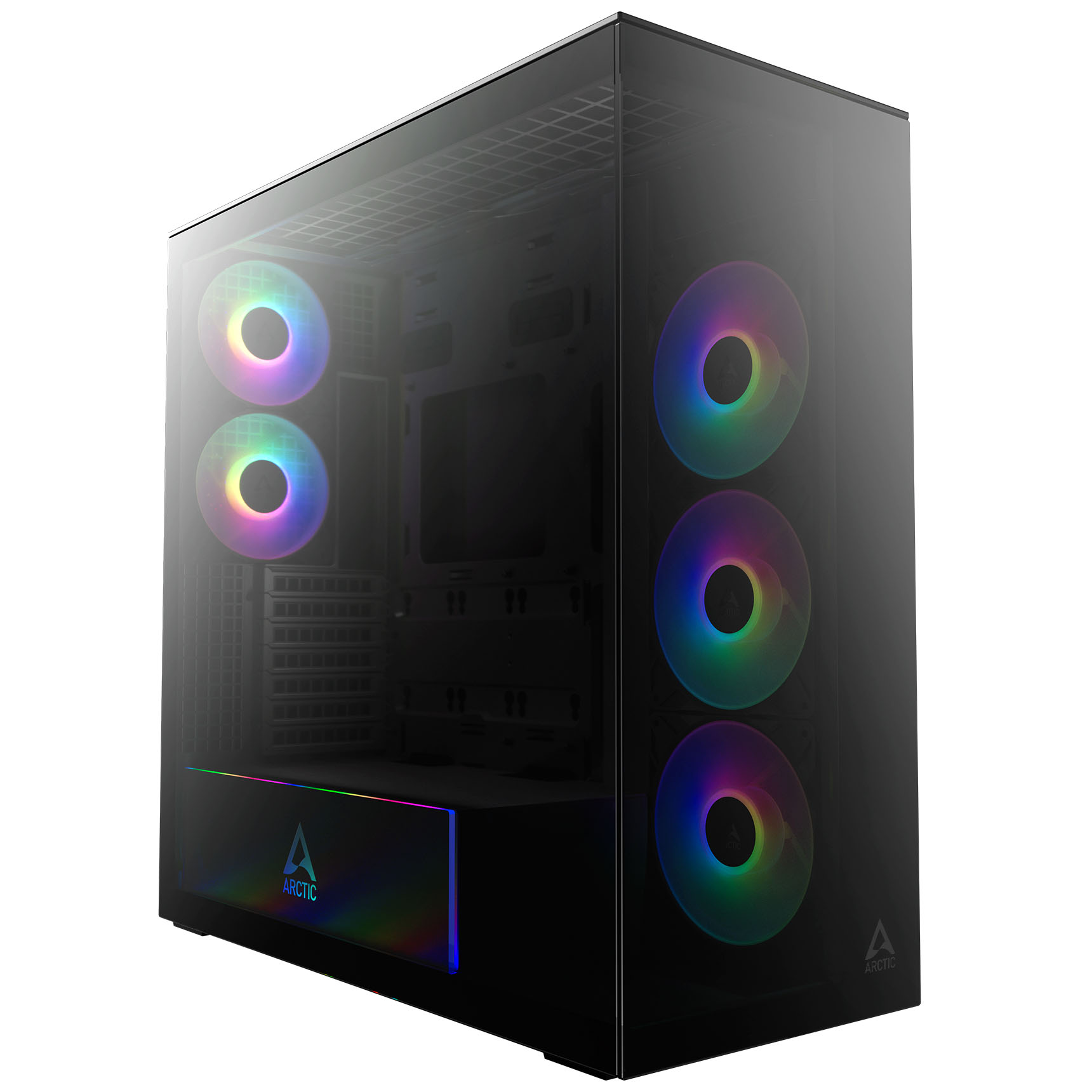 ARCTIC Xtender PC Case, Midi-Tower, E-ATX, RGB, Tempered Glass – black