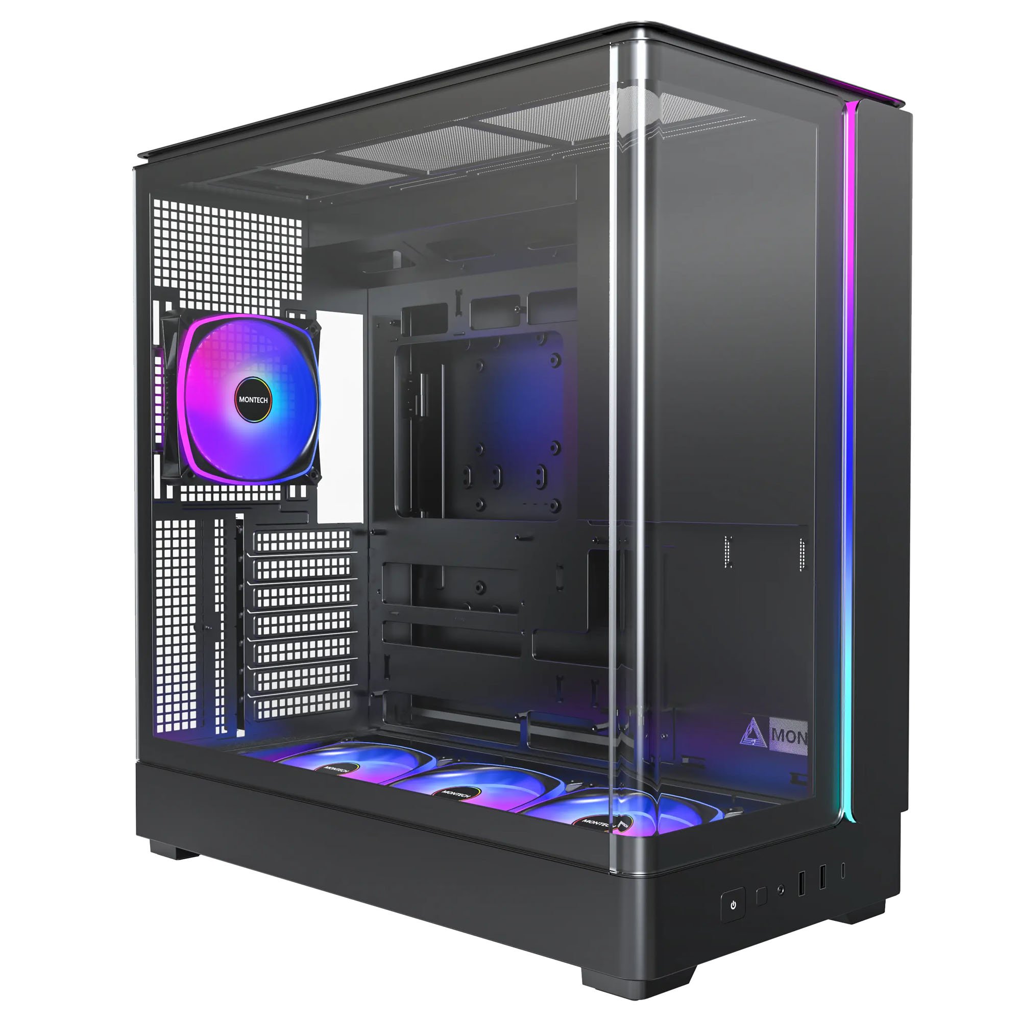 Montech KING 45 PRO PC Case, Mid Tower, ATX, Tempered Glass, RGB - black