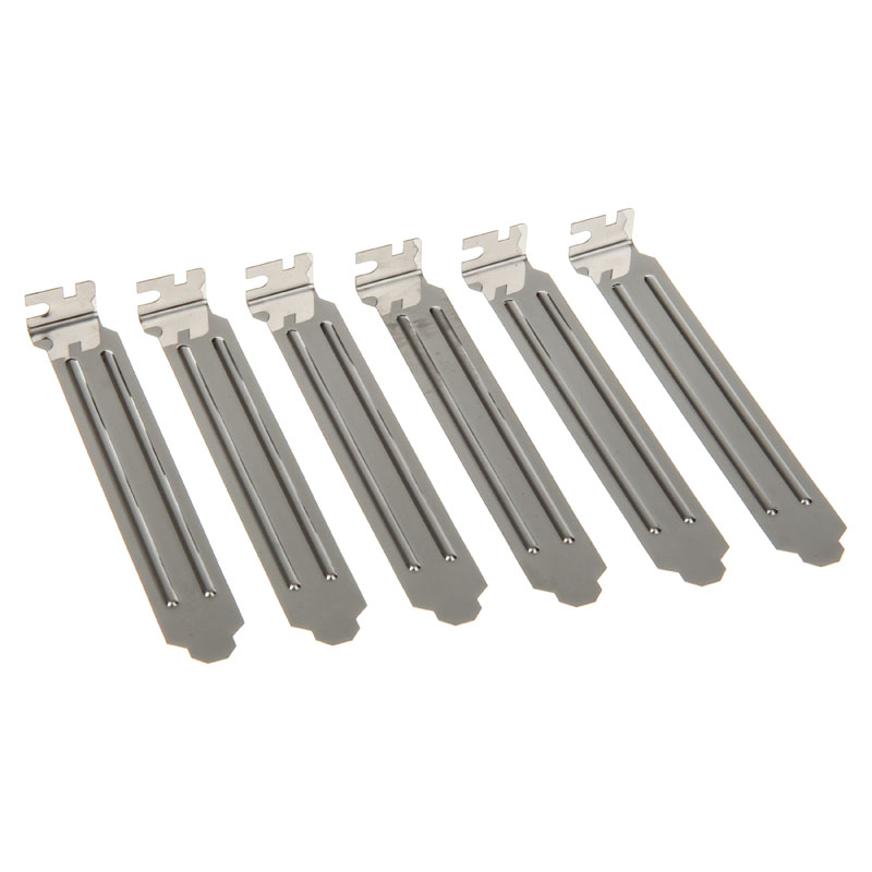 InLine PCI Slot Bracket 6-Pack - silver