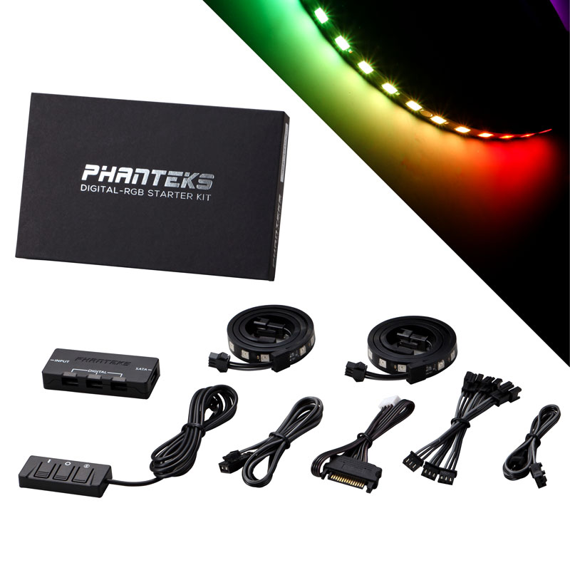 PHANTEKS Digital-RGB Starter Kit including controller and 2x LED strip