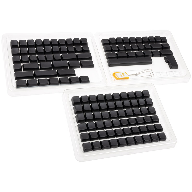 Ducky Blank Black PBT Set, MDA-Profil - 133 Keycaps, ANSI-US-Layout ...