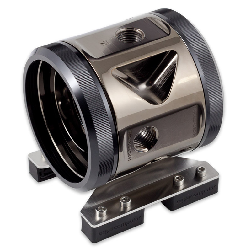 aqua computer ULTITOP DUAL D5 MIRROR Pump Top for two D5 pumps - black