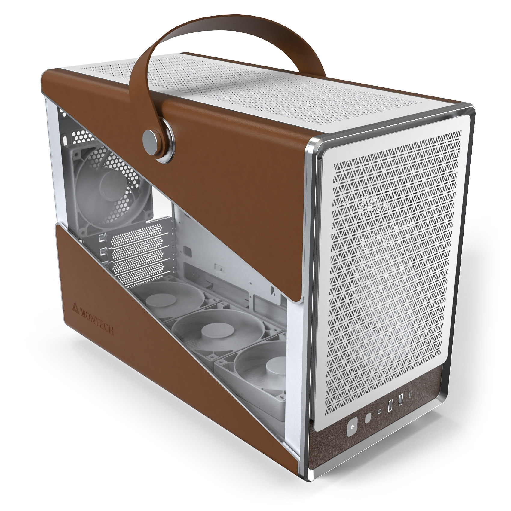 Montech HERITAGE PRO PC case, Mid Tower, ATX, Tempered Glass - white