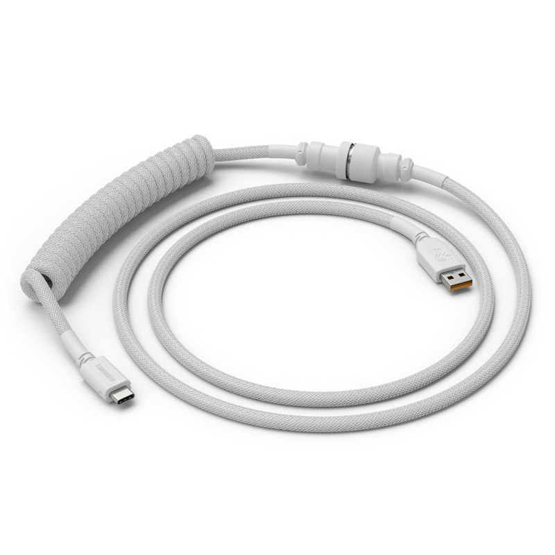 Glorious Coiled Cable Ghost White, USB-C auf USB-A Spiralkabel - 1,37m ...