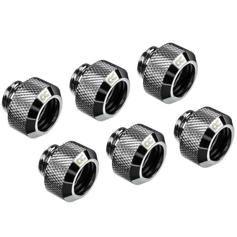 Alphacool Eiszapfen 13mm hard tube compression fitting G1/4, 6-Pack ...