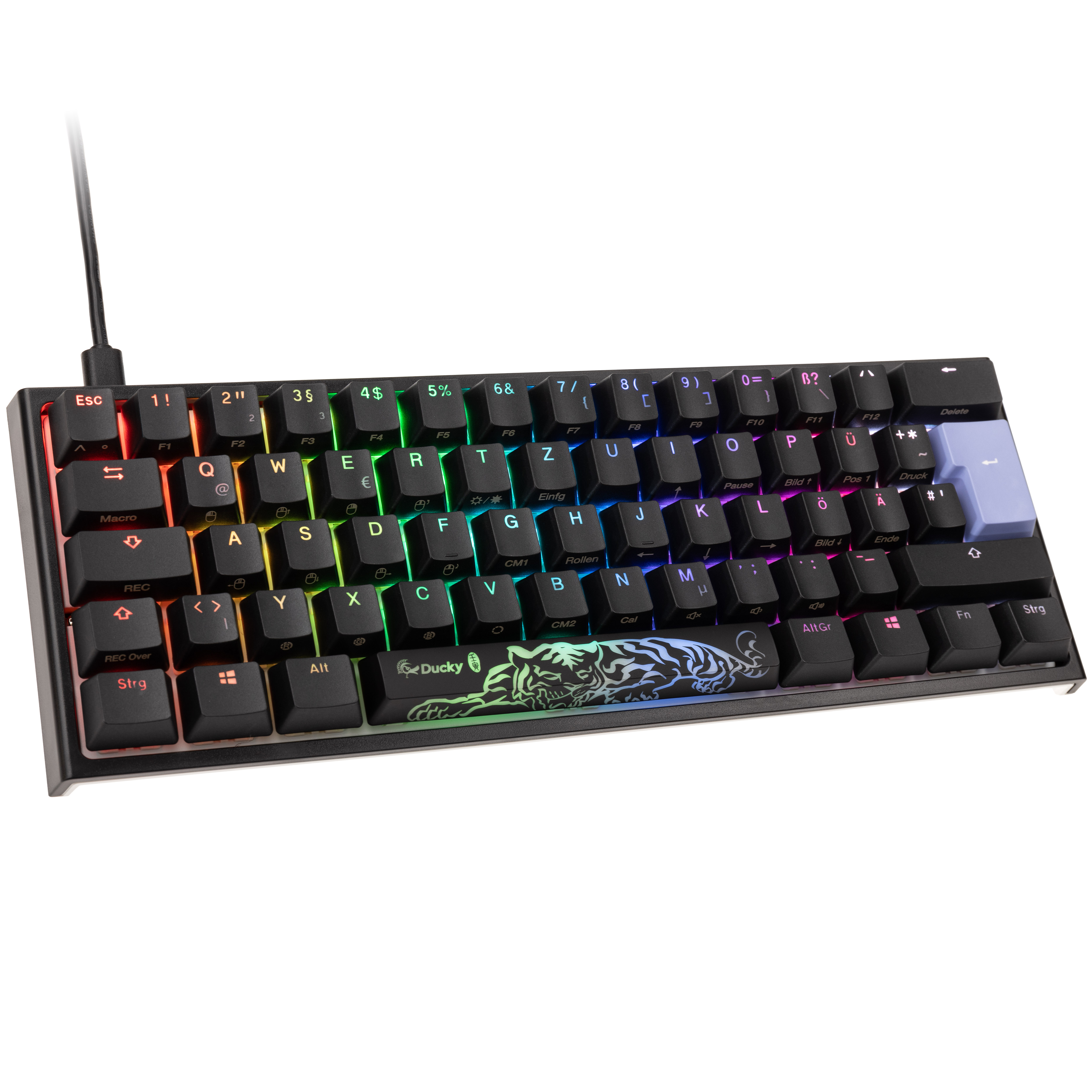 Ducky One 2 Pro Mini Gaming Tastatur, RGB LED - Cherry Black