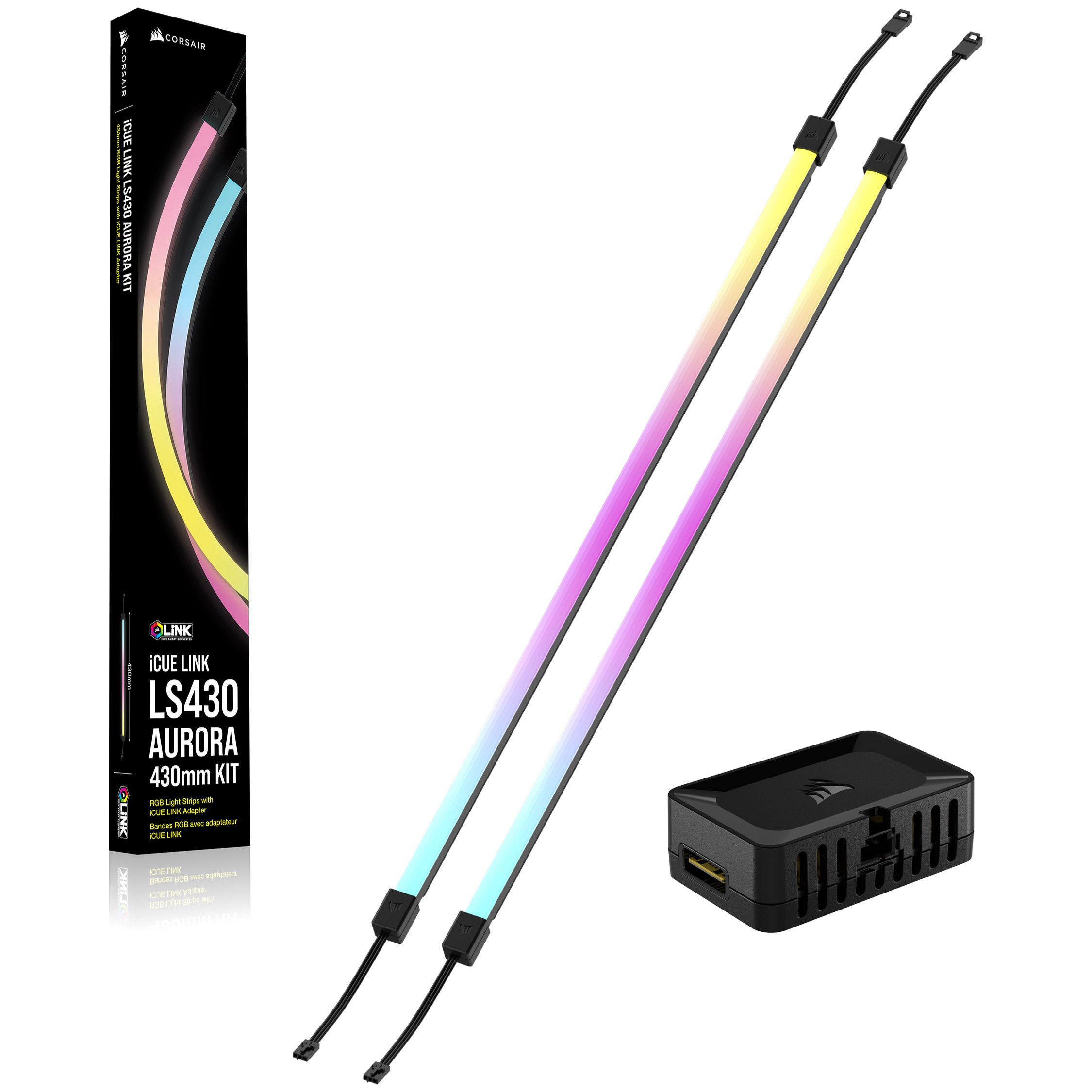 Corsair iCUE LINK L430 Aurora RGB Light Strips - 430mm Kit