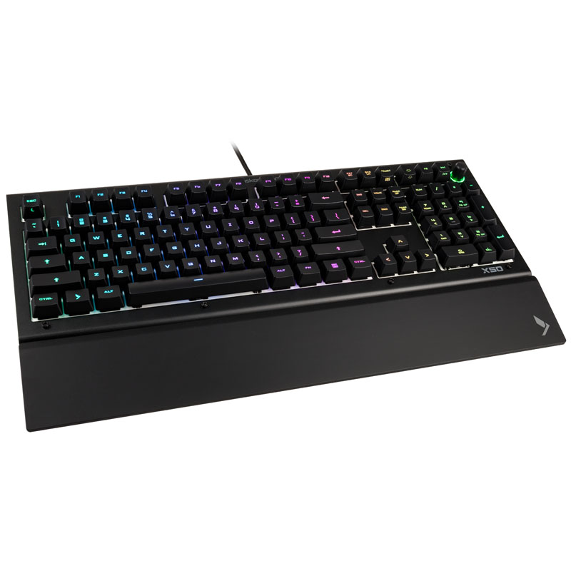 The Keyboard X50Q, US Layout, soft tactile Omron - black