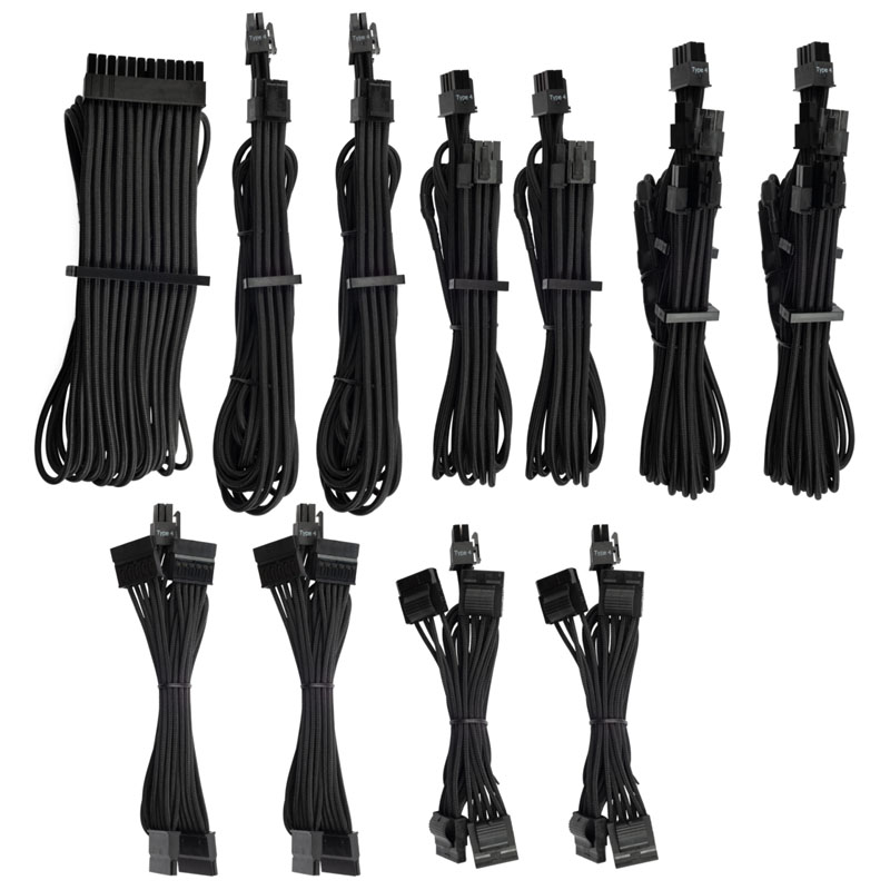 Corsair Premium Pro Sleeved Cable Set (Gen 4) - black
